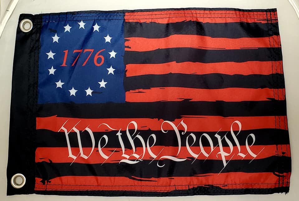 DuneRats ATV, UTV, MC Safety Whip Flag - We the People 1776 USA 12"x18